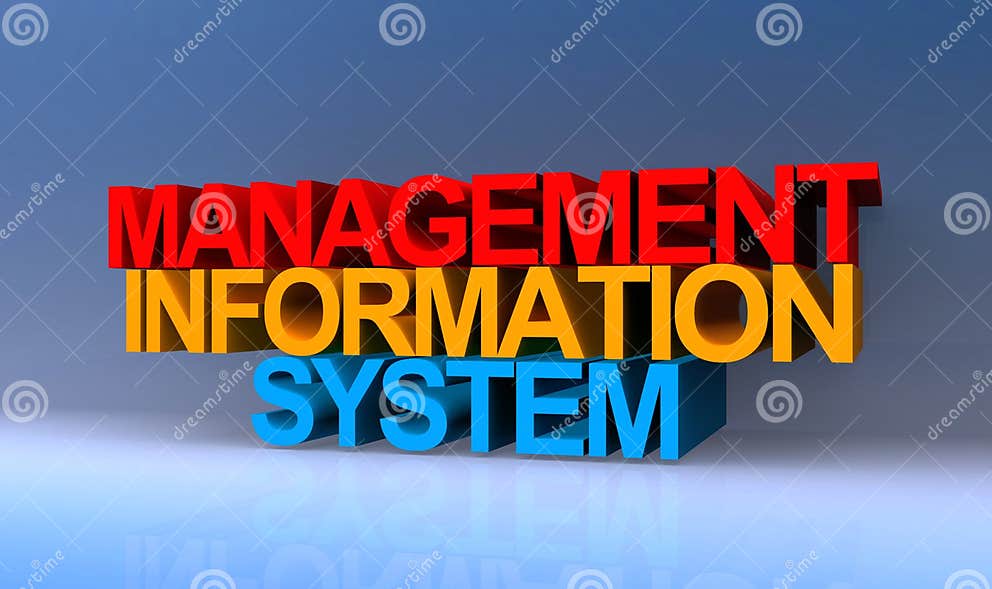 Management Information System on Blue Stock Illustration - Illustration ...