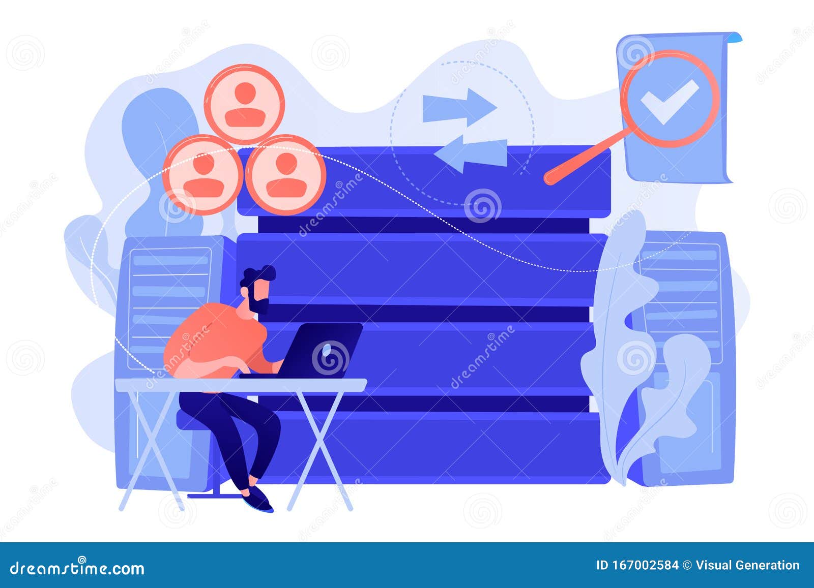 Management Information System Concept Vector Illustration. Stock Vector ...