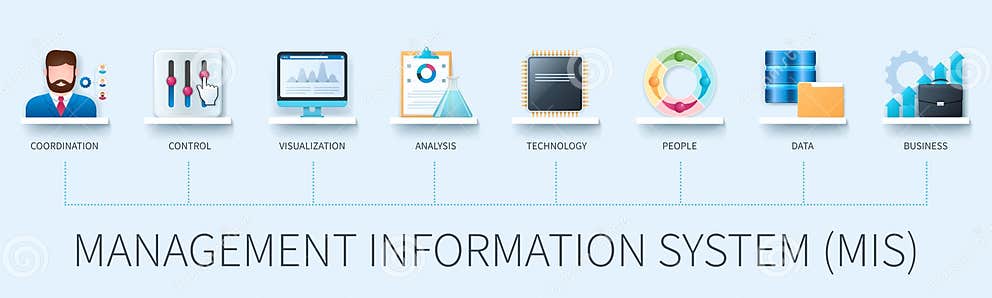Management Information System Infographic in 3D Style Stock Vector ...