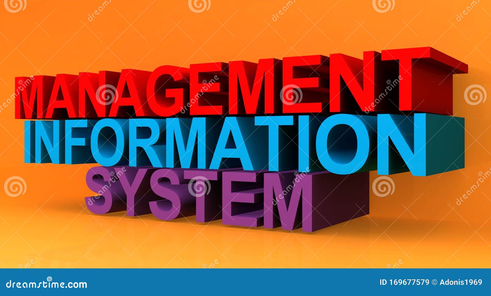 Management Information System on Orange Stock Illustration ...