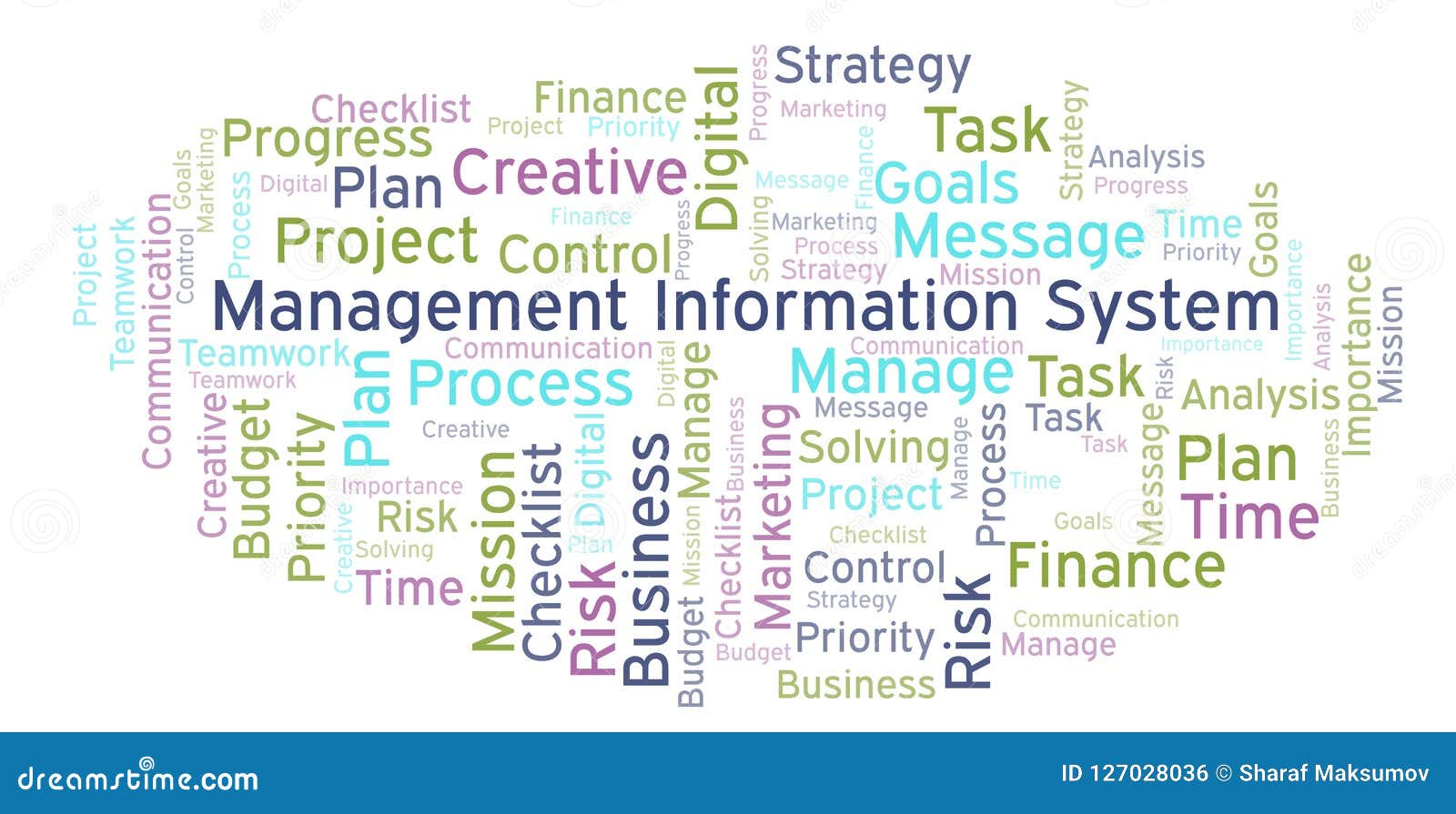 Management Information System Word Cloud, Made with Text only. Stock ...