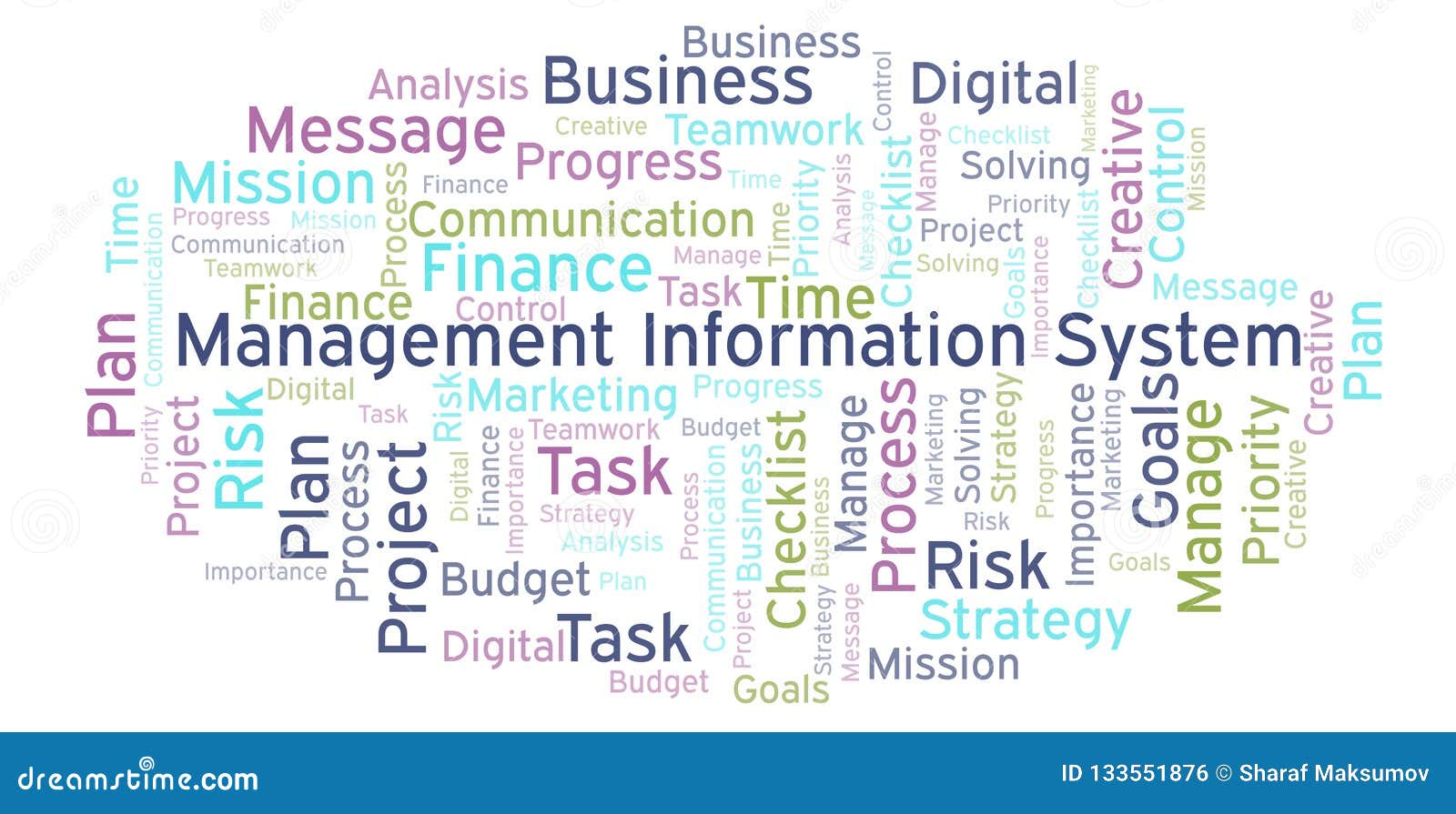 Management Information System Word Cloud, Made with Text only Stock ...
