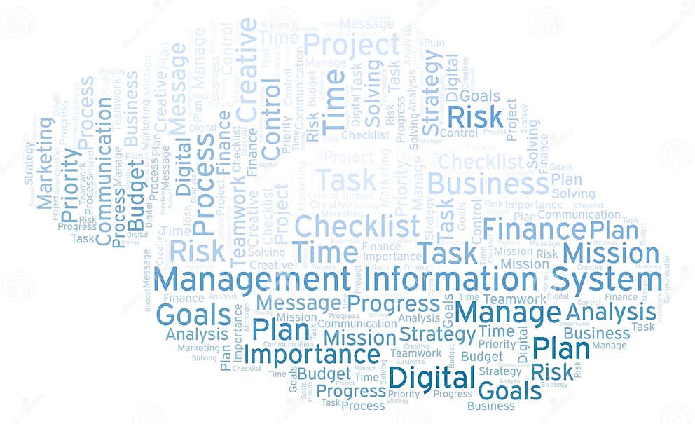 Management Information System Word Cloud, Made with Text only. Stock ...