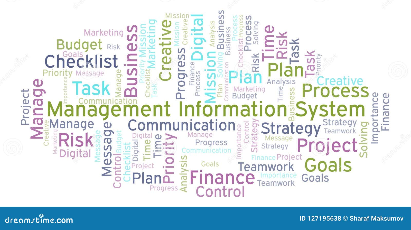 Management Information System Word Cloud, Made with Text only. Stock ...