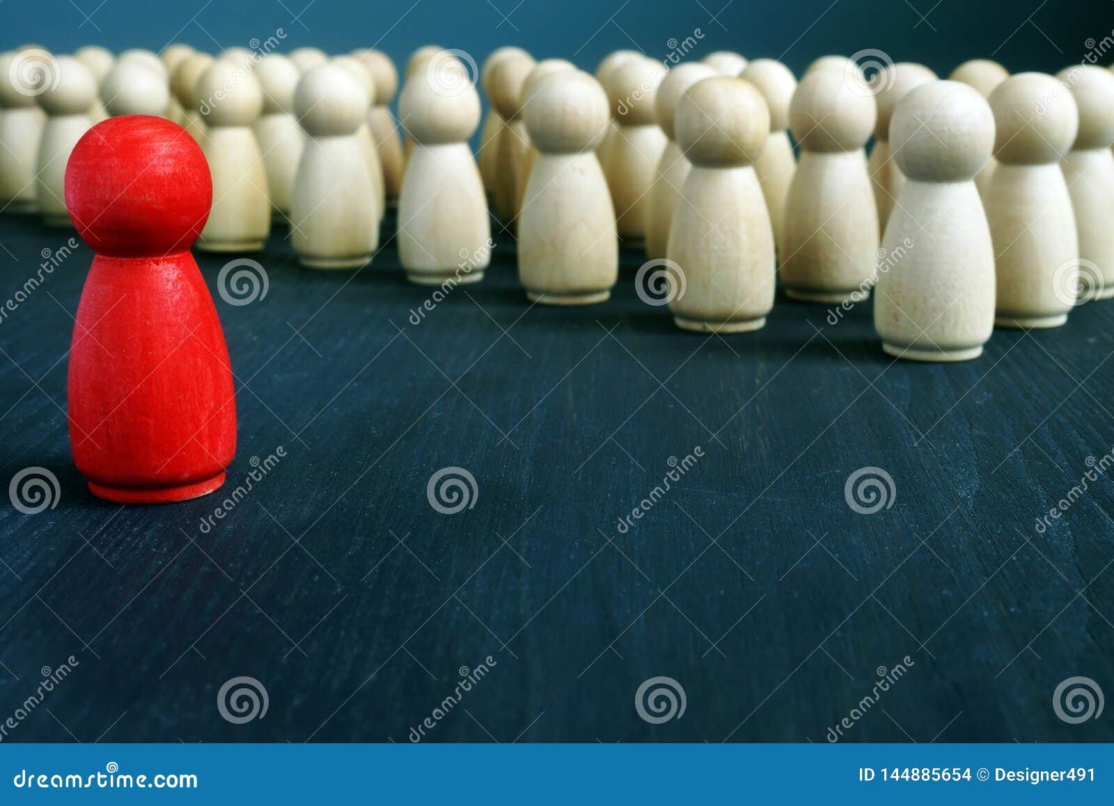 Management and Leadership. Leader in Front of Crowd Stock Photo - Image ...