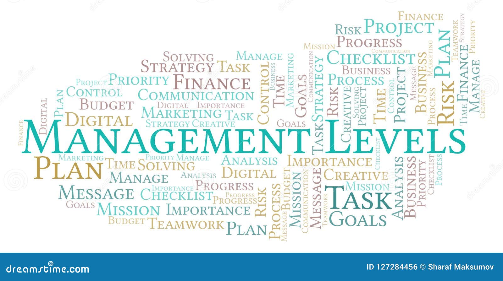 Management Levels Word Cloud, Made with Text only. Stock Illustration ...