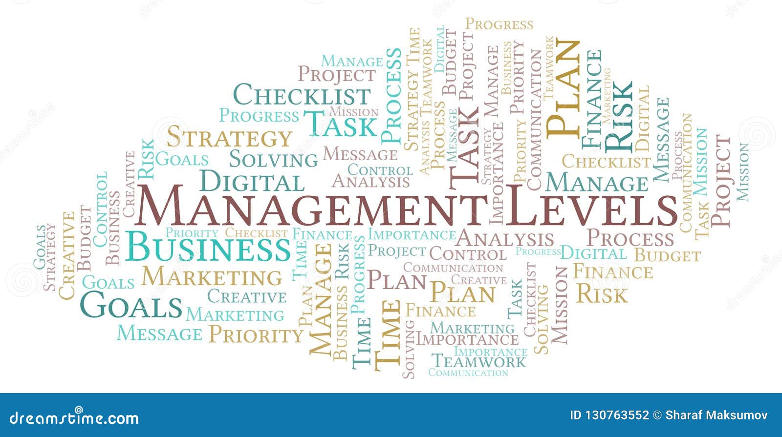 Management Levels Word Cloud, Made with Text only. Stock Illustration ...