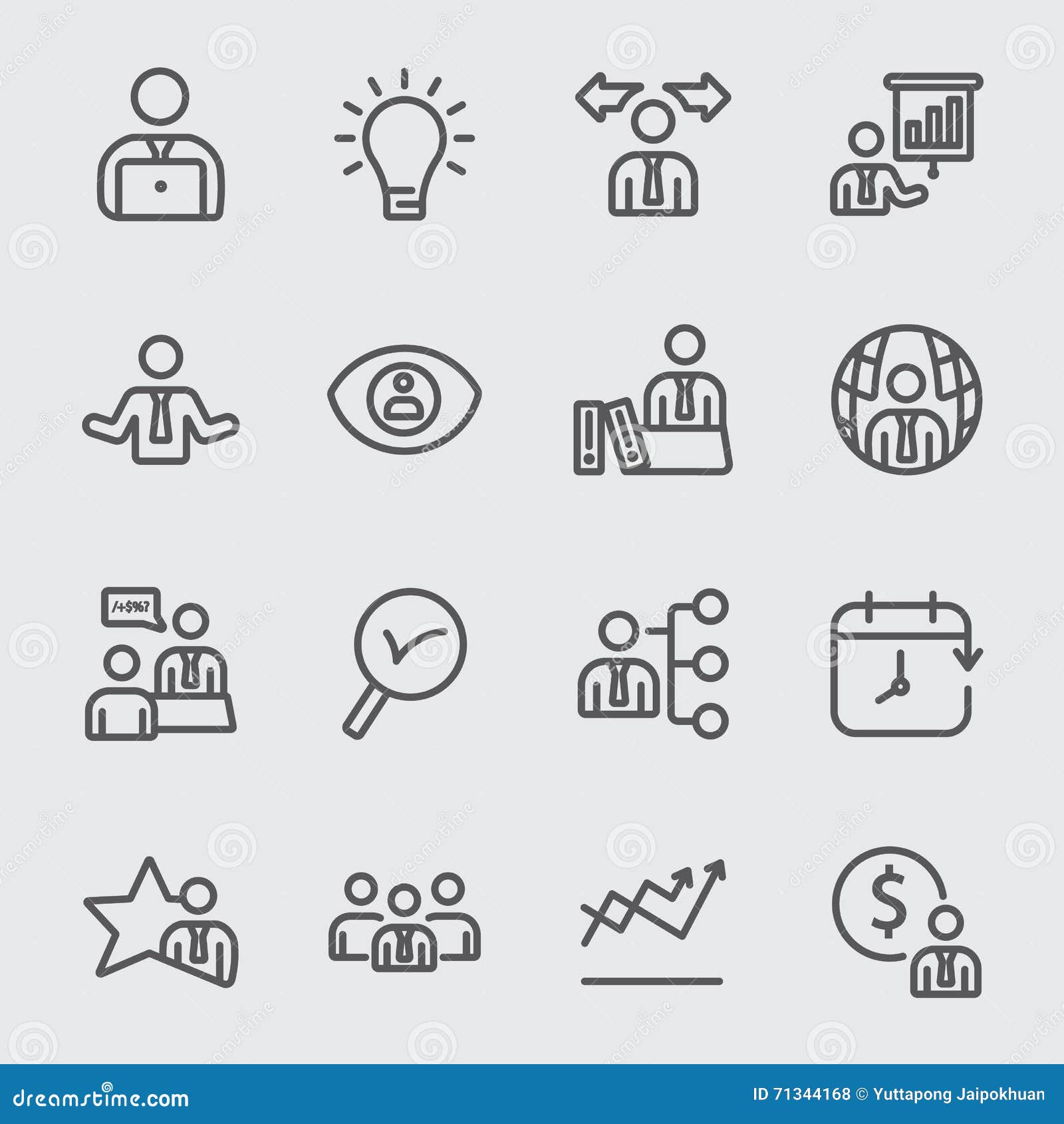 Management_1 line icon stock vector. Illustration of leader - 71344168