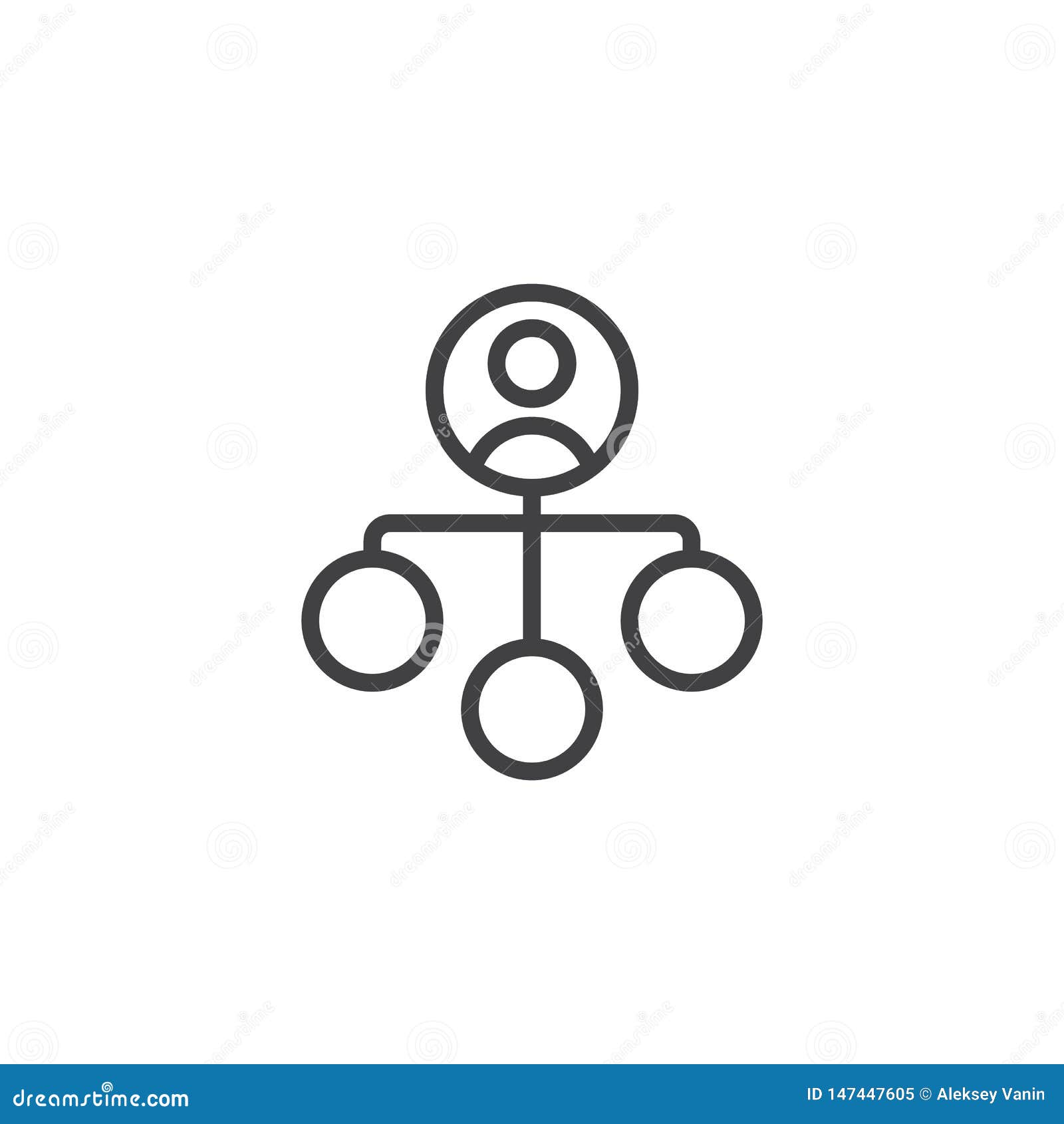 Management line icon stock vector. Illustration of leadership - 147447605