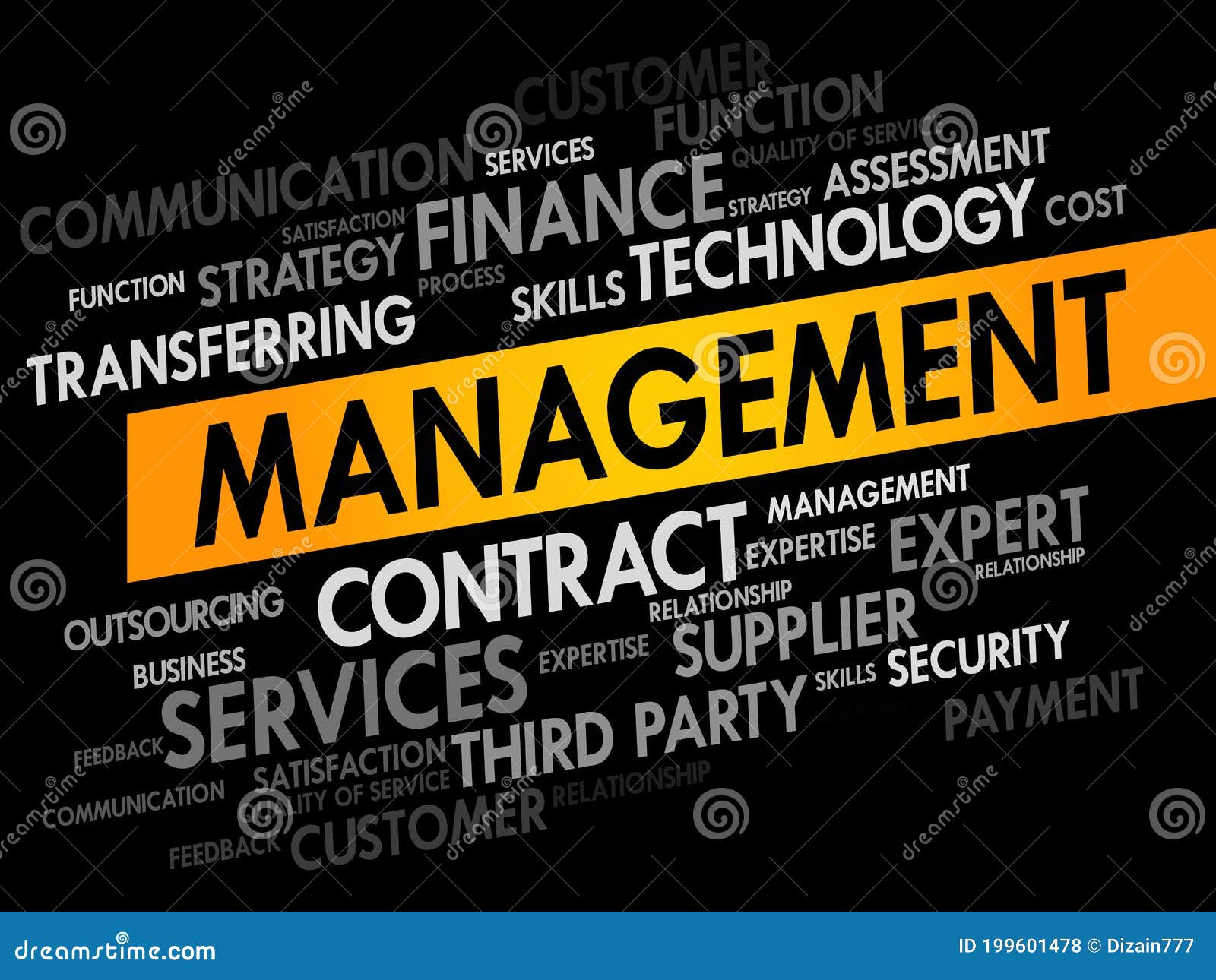 Management words cloud stock illustration. Illustration of performance ...
