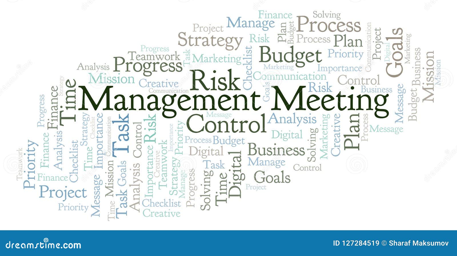 Management Meeting Word Cloud, Made with Text only. Stock Illustration ...