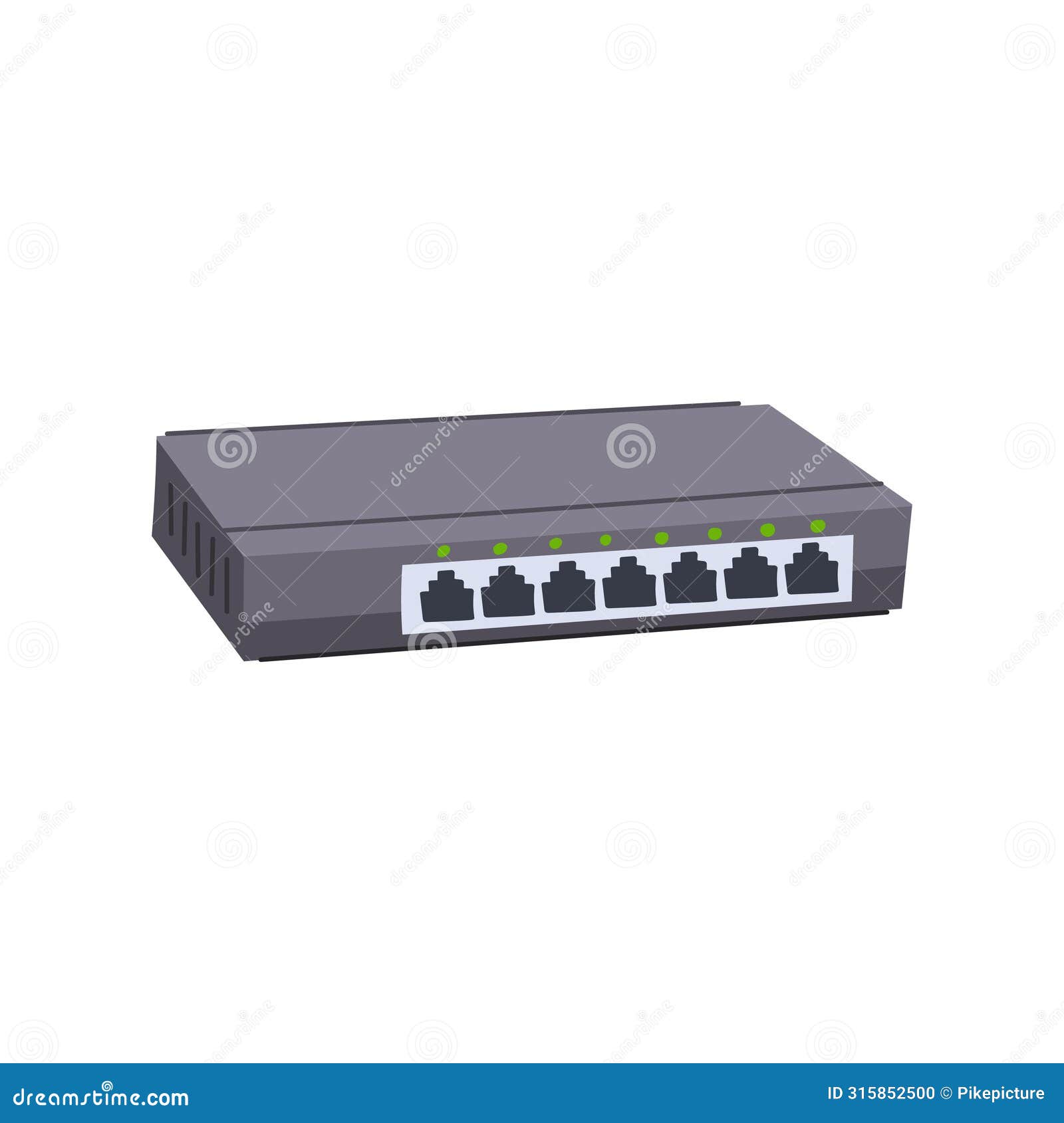 Management Network Switch Cartoon Vector Illustration Stock Vector ...