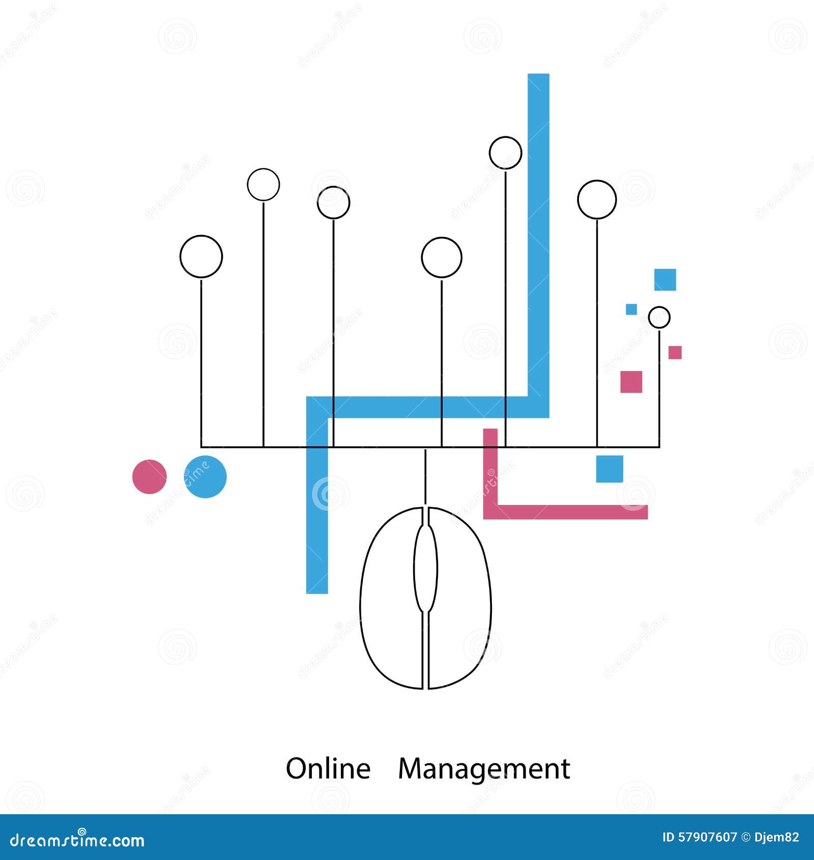 Management in one click stock vector. Illustration of symbol - 57907607