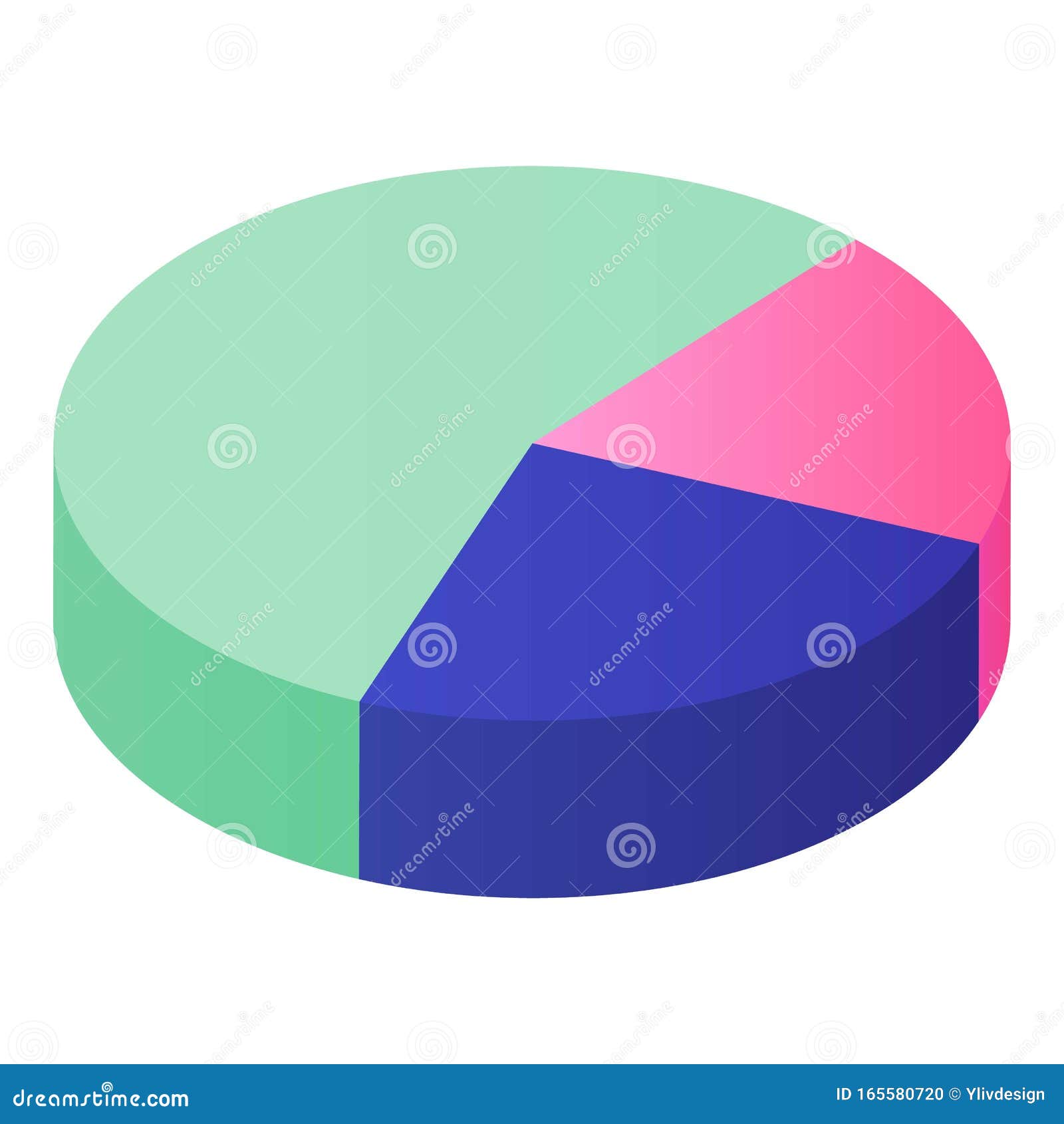 Management Pie Chart Icon, Isometric Style Stock Vector - Illustration ...