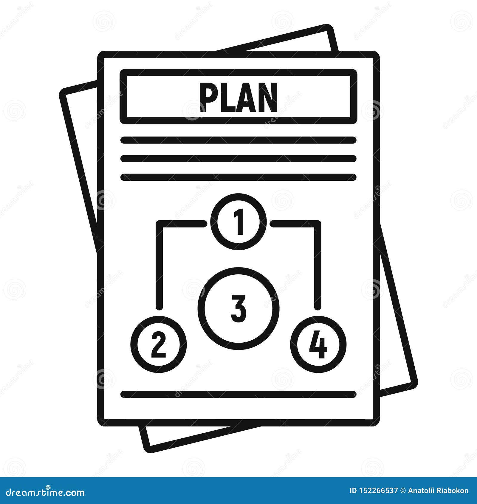 Management Plan Icon, Outline Style Stock Vector - Illustration of ...