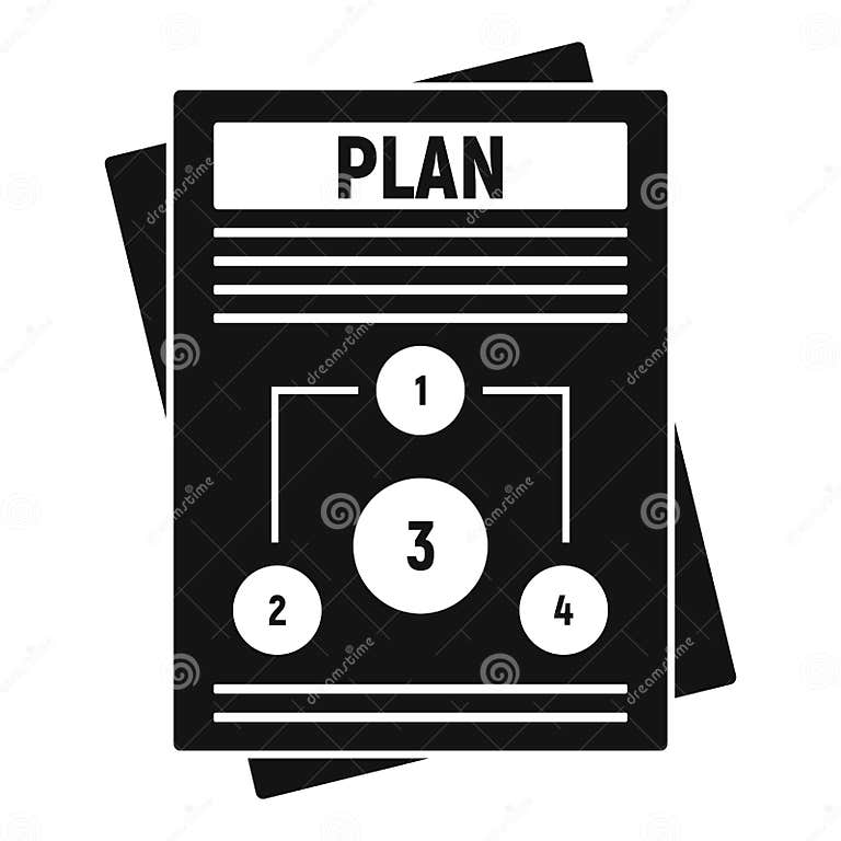 Management Plan Icon, Simple Style Stock Vector - Illustration of ...