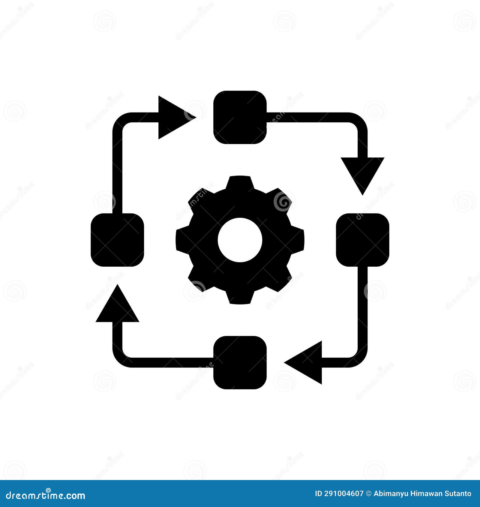 Management Process Icon Vector Stock Vector - Illustration of regulate ...