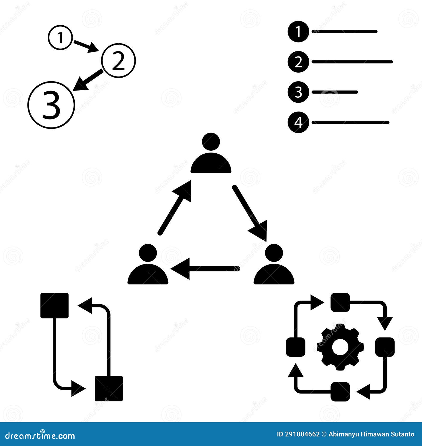 Management Process Icon Vector Stock Illustration - Illustration of ...