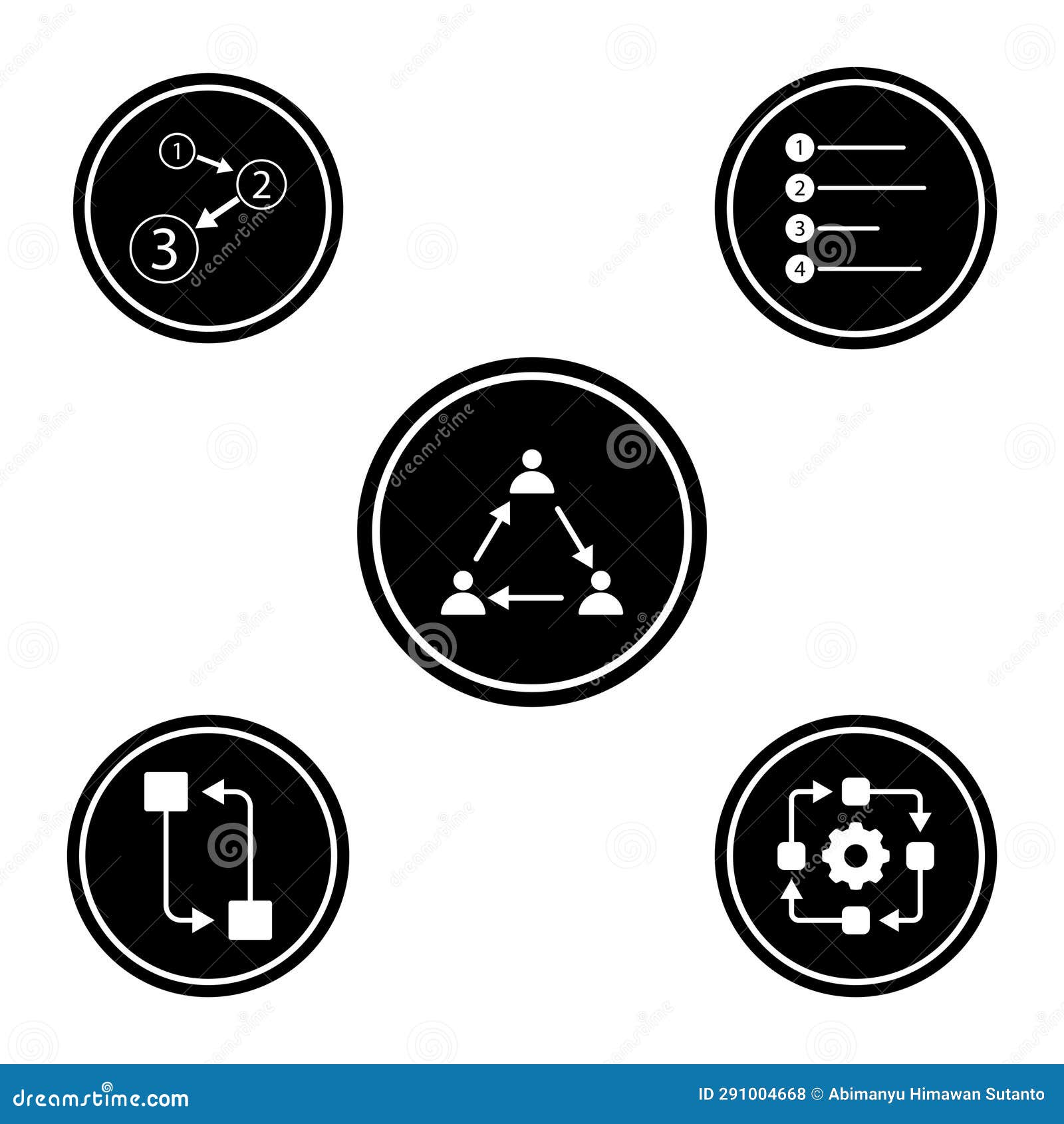Management Process Icon Vector Stock Illustration - Illustration of ...