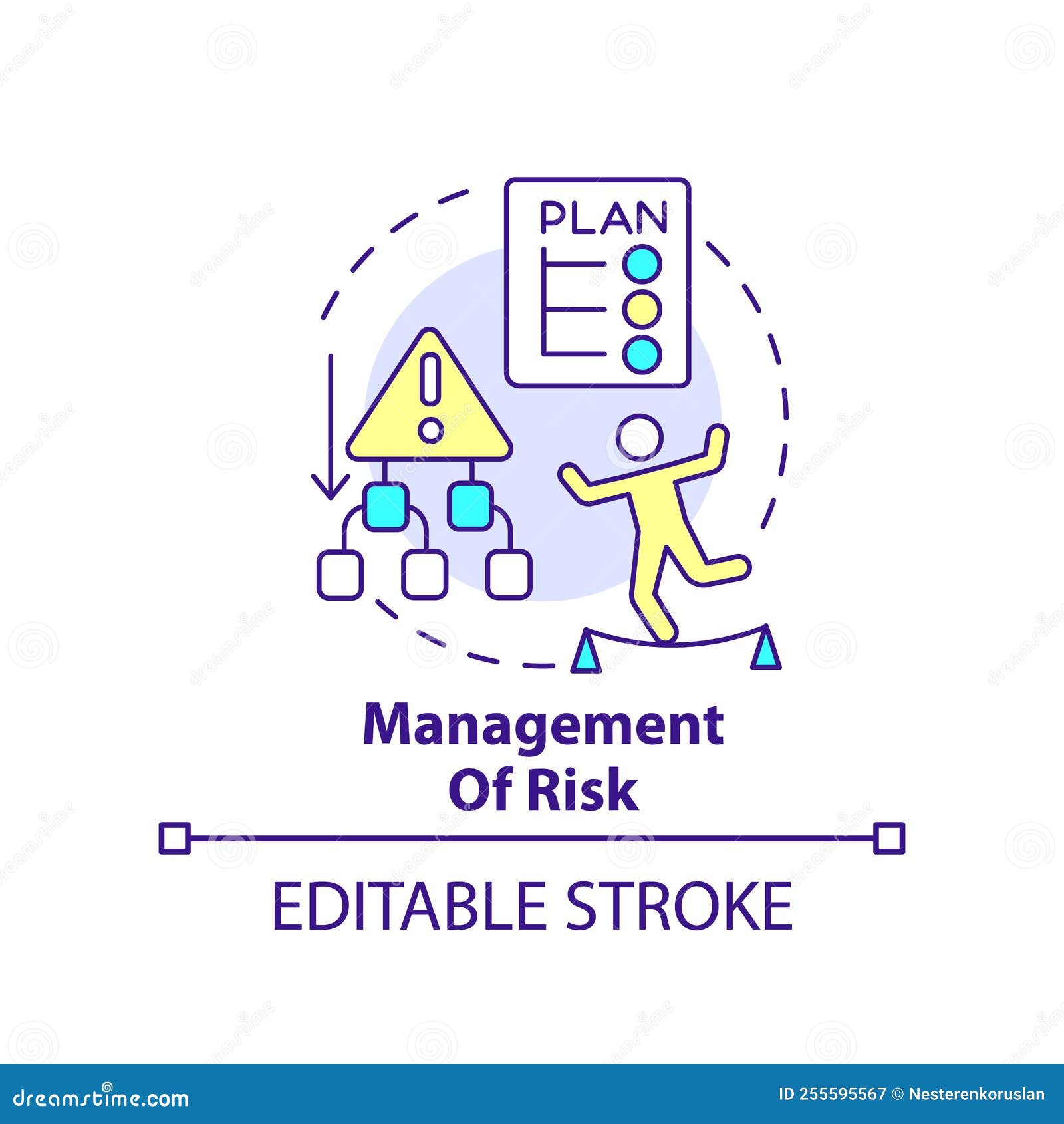 Management of Risk Concept Icon Stock Vector - Illustration of forecast ...