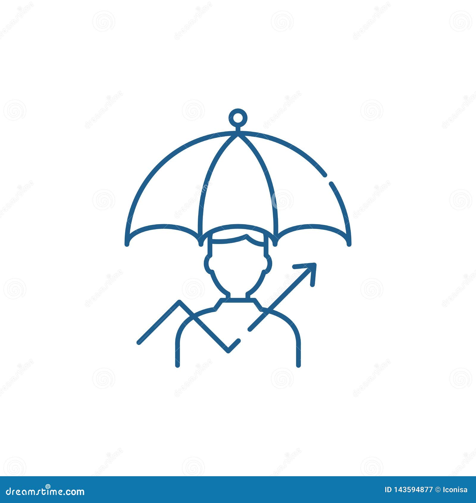 Management of Risks Line Icon Concept. Management of Risks Flat Vector ...
