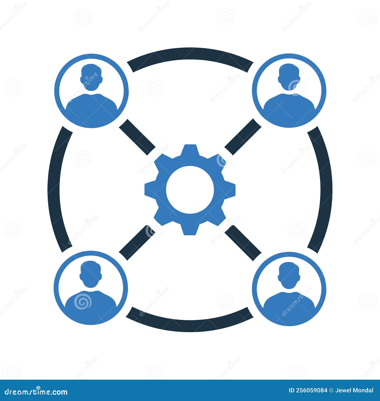 Management, Solution, Teamwork Icon. Simple Flat Design Concept Stock ...