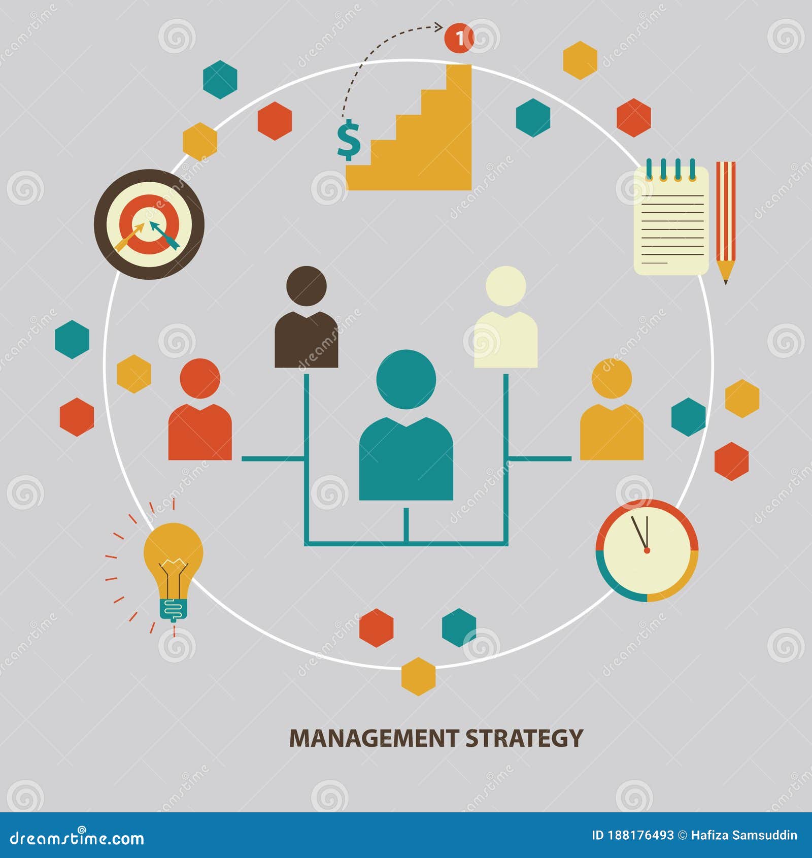 Management Strategy. Vector Illustration Decorative Design Stock Vector ...