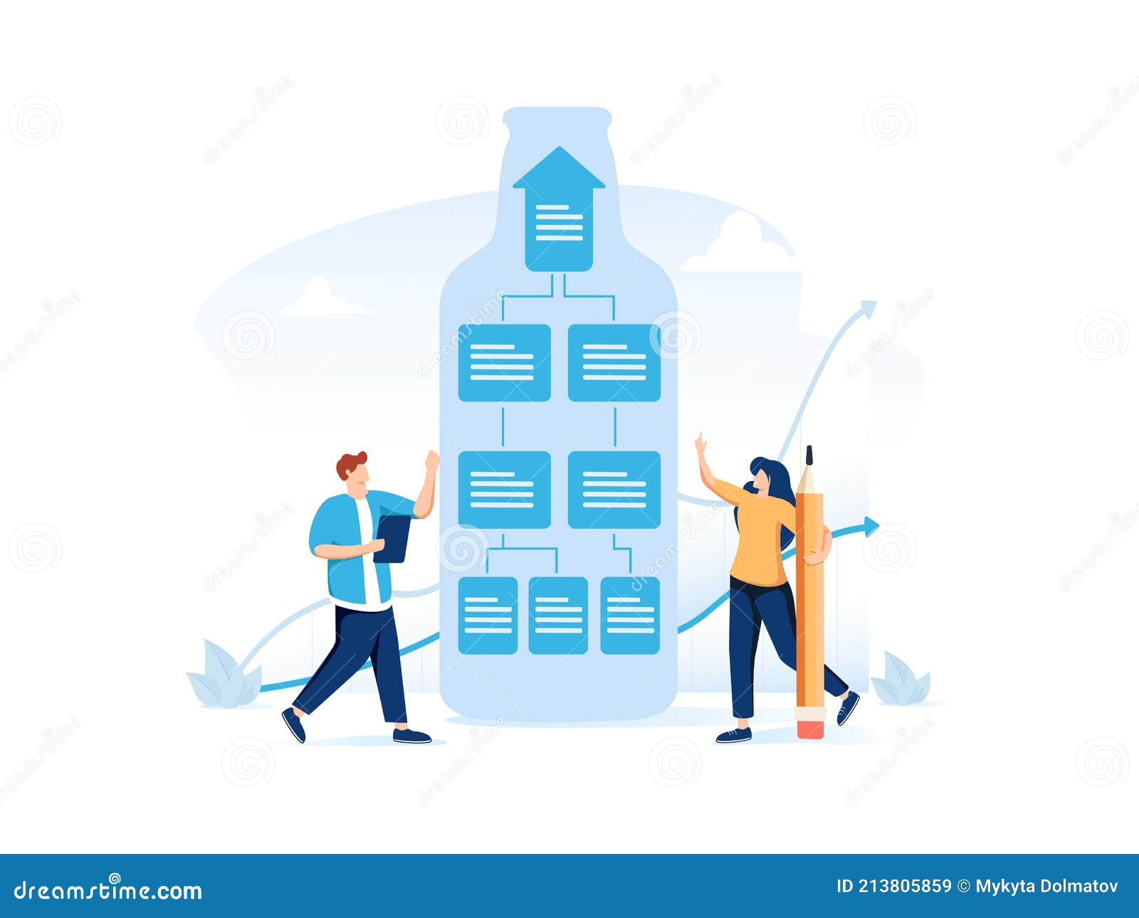 Management System Abstract Concept Vector Illustration Set. Business ...