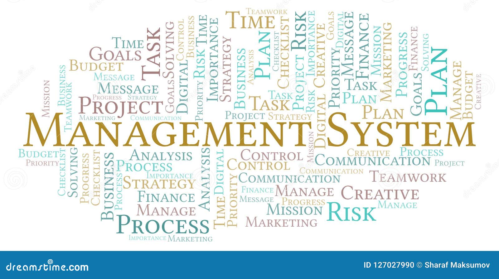 Management System Word Cloud, Made with Text only. Stock Illustration ...