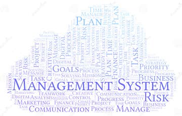 Management System Word Cloud, Made with Text only. Stock Illustration ...