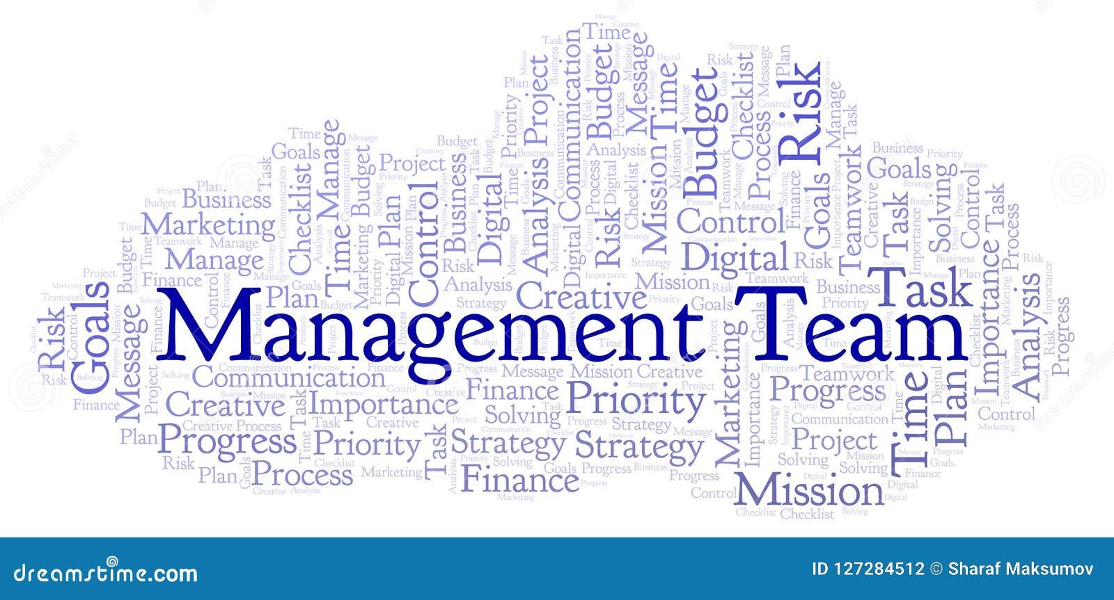 Management Team Word Cloud, Made with Text only. Stock Illustration ...