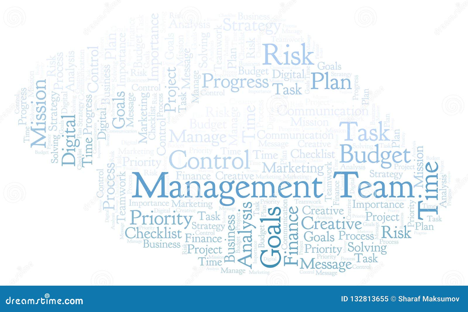 Management Team Word Cloud, Made with Text only Stock Illustration ...