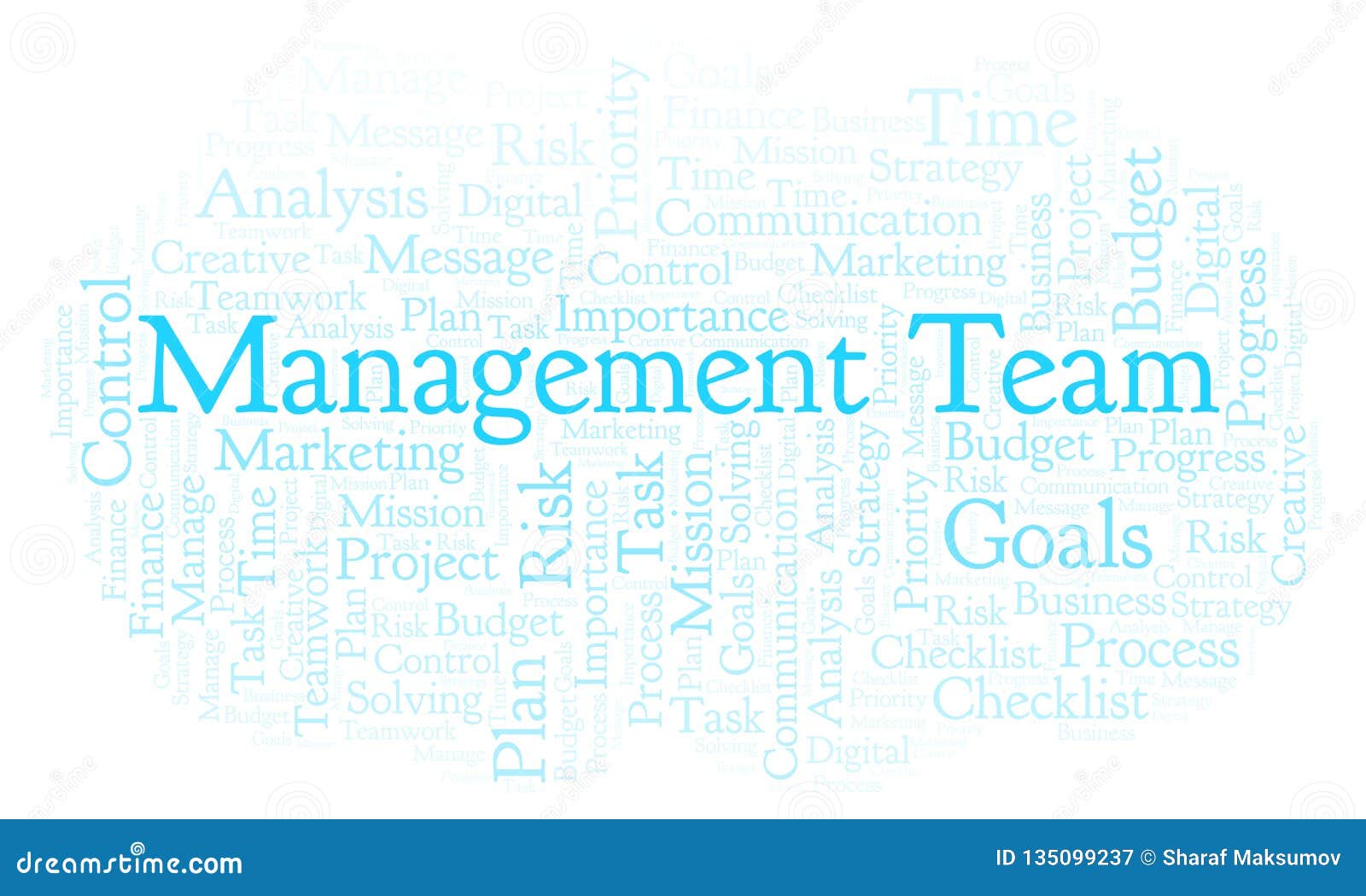 Management Team Word Cloud, Made with Text only Stock Illustration ...
