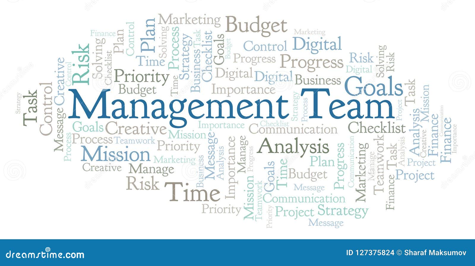 Management Team Word Cloud, Made with Text only. Stock Illustration ...