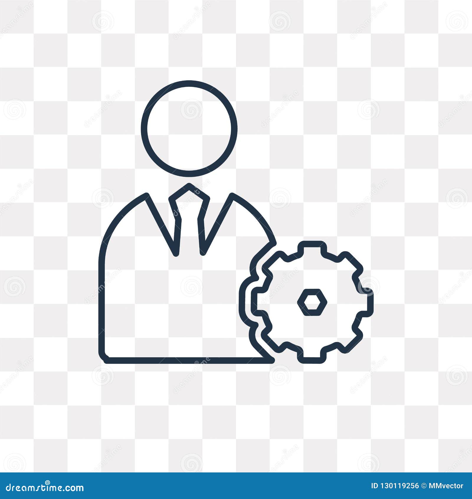 Management Vector Icon Isolated on Transparent Background, Linear ...