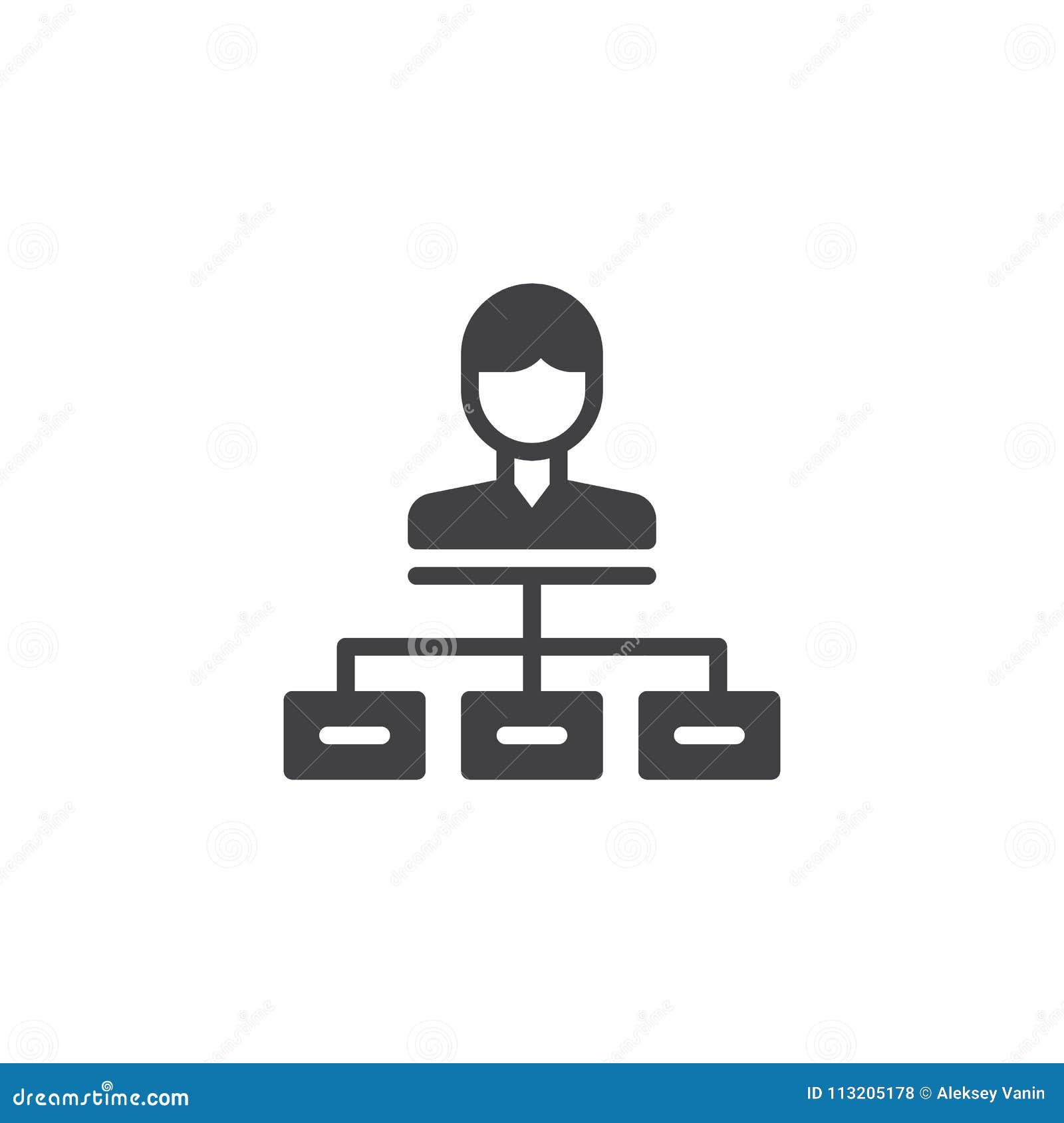 Management vector icon stock vector. Illustration of group - 113205178