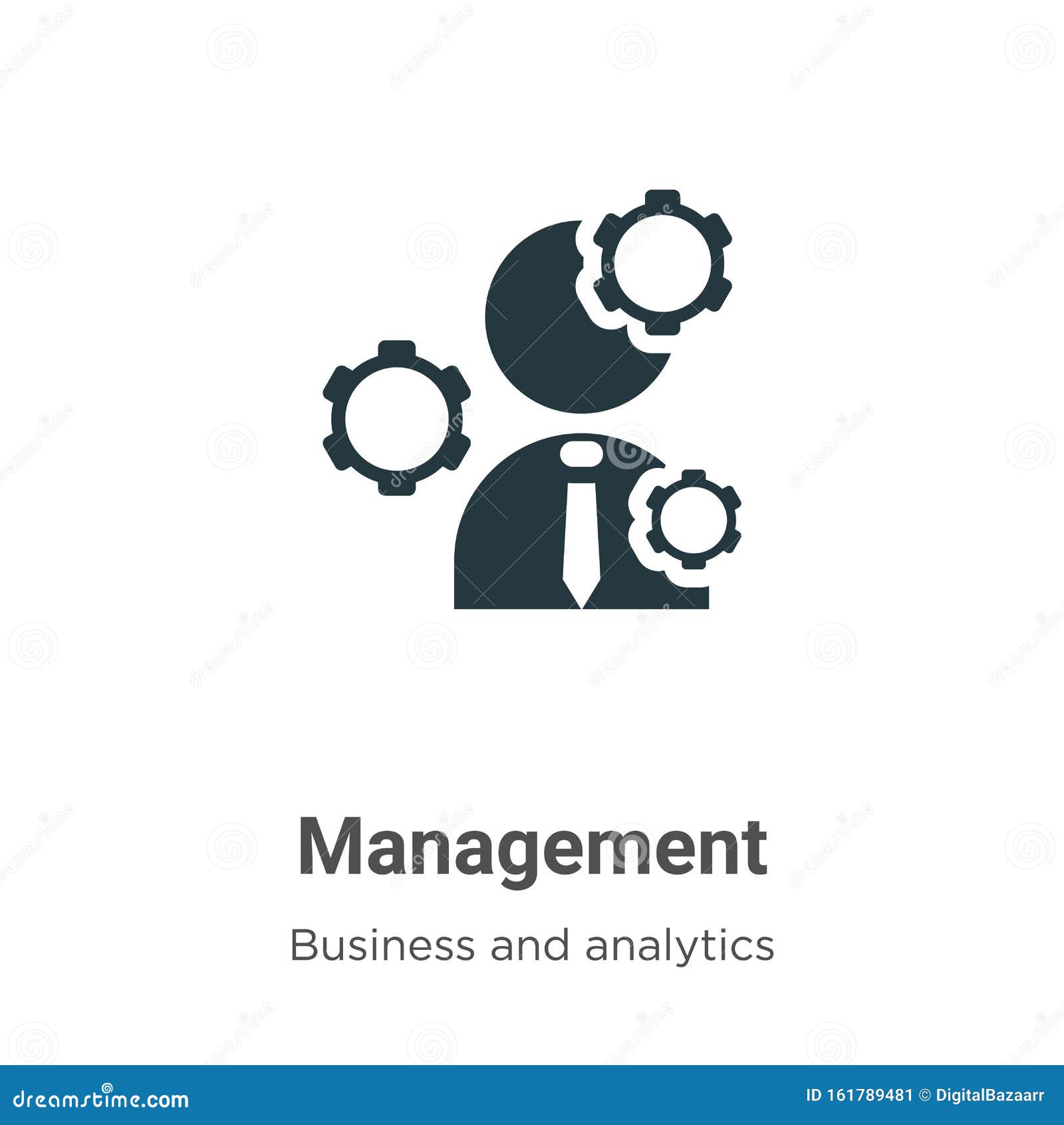 Management Vector Icon on White Background. Flat Vector Management Icon ...