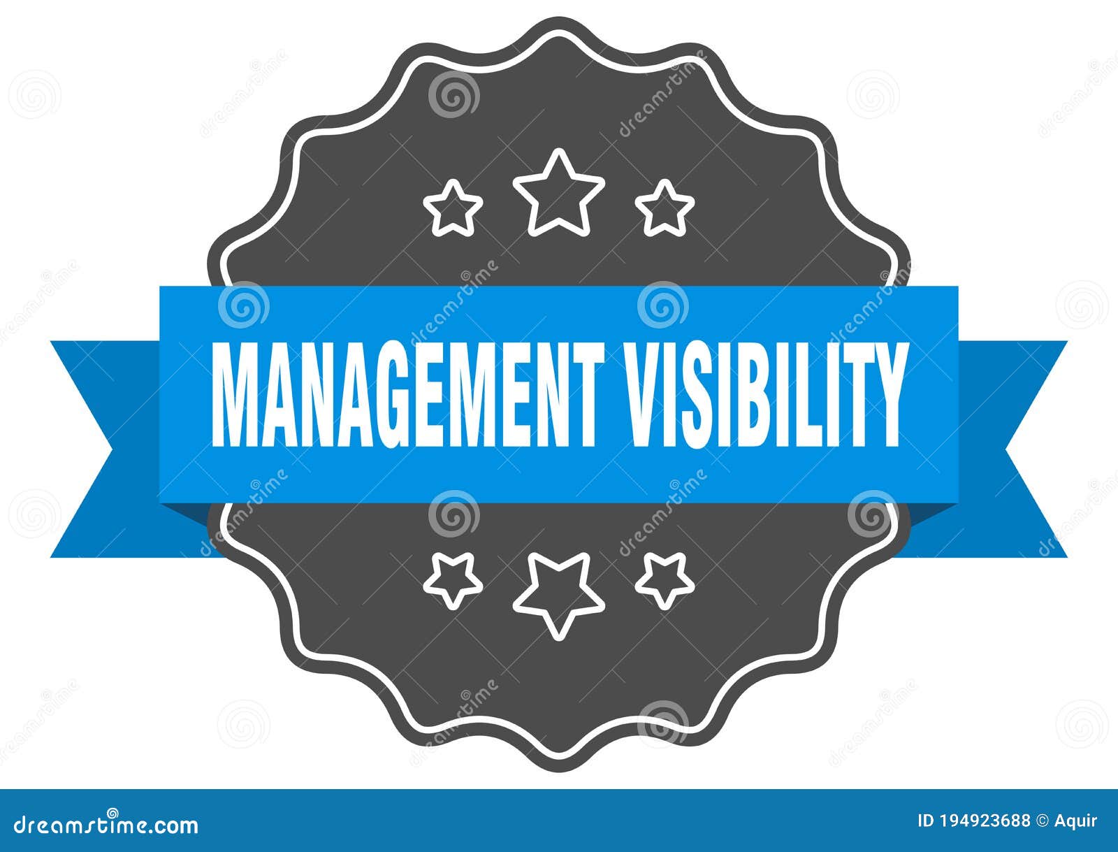 Management Visibility Label Stock Vector - Illustration of background ...