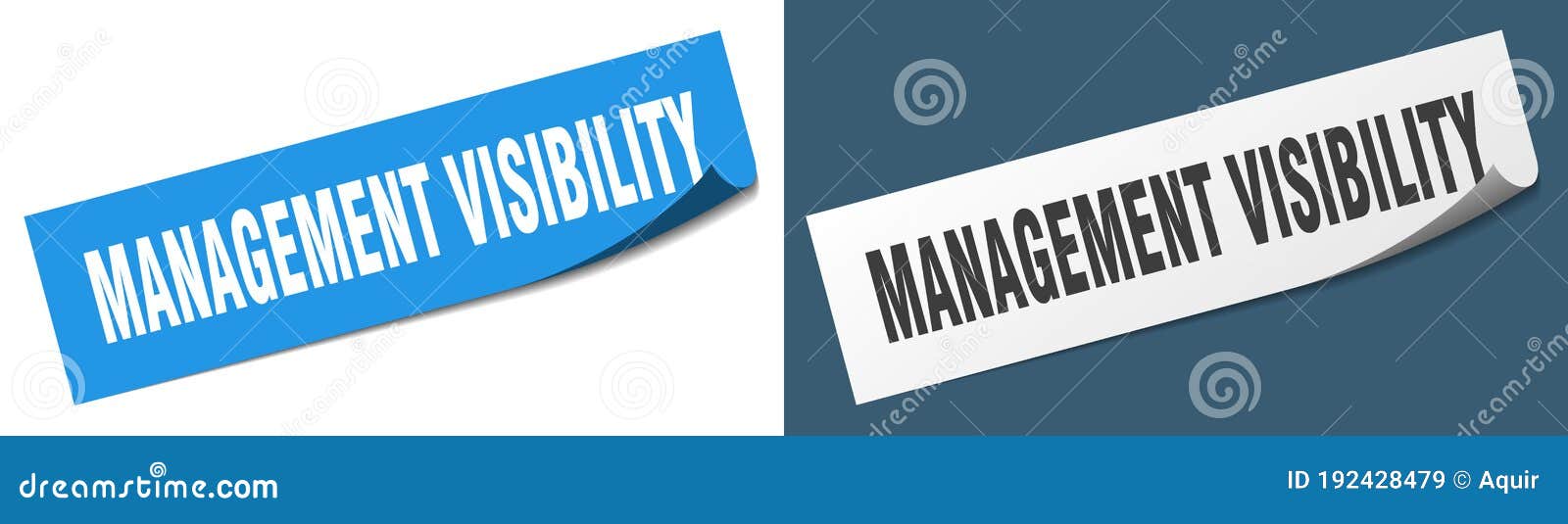 Management Visibility Sticker. Management Visibility Sign Set Stock ...