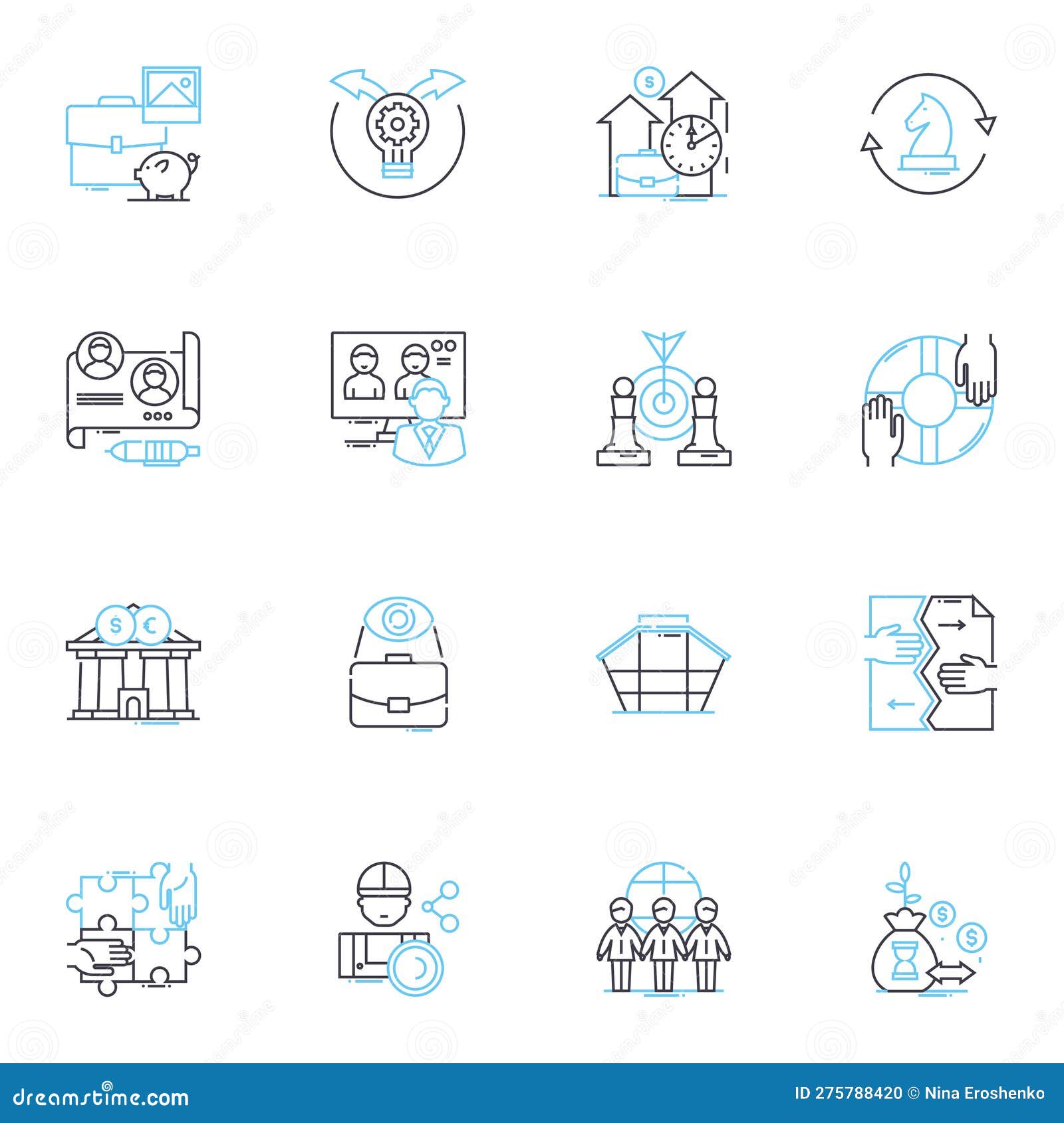 Management Wizard Linear Icons Set. Expert, Efficient, Organized ...