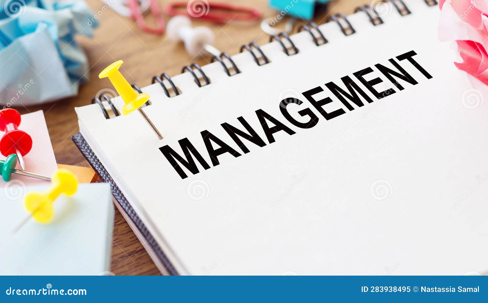 MANAGEMENT Word with Alphabet on Office Table Stock Illustration ...