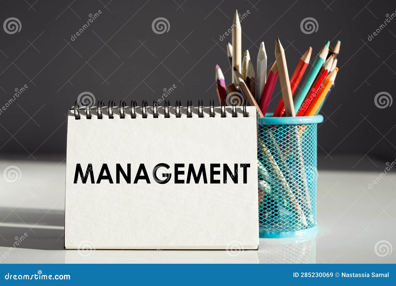 MANAGEMENT Word with Alphabet on Office Table Stock Illustration ...