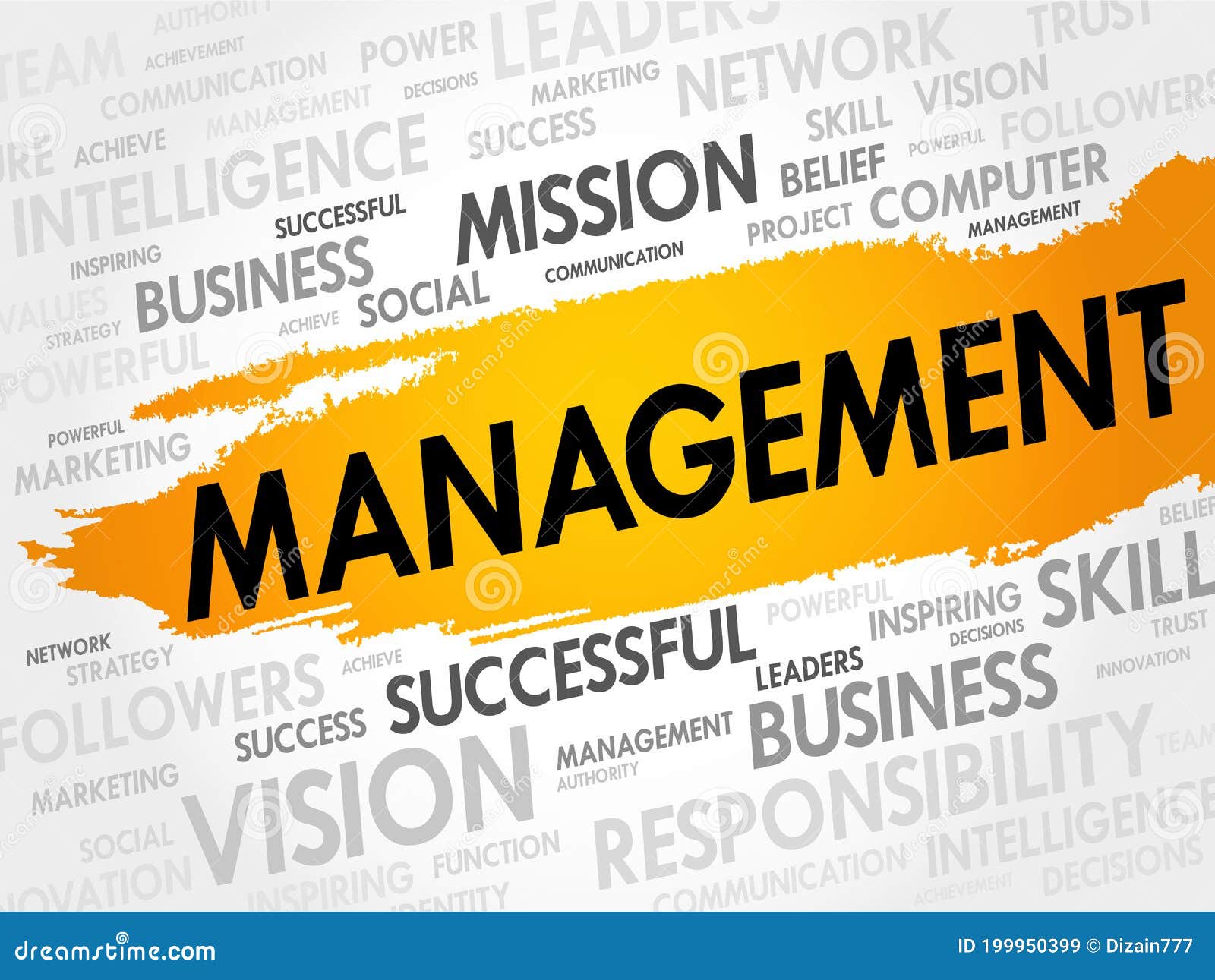 MANAGEMENT word cloud stock illustration. Illustration of strategic ...