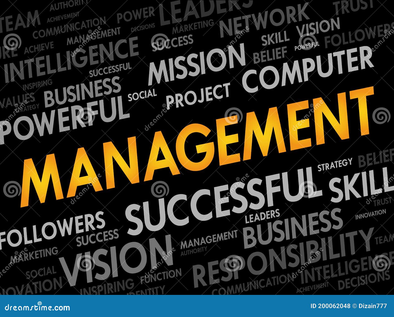 MANAGEMENT word cloud stock illustration. Illustration of cloud - 200062048