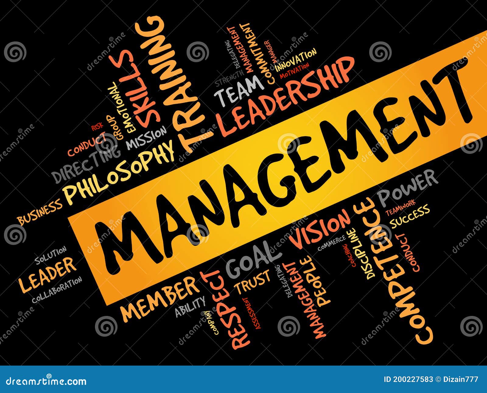 MANAGEMENT word cloud stock illustration. Illustration of expectations ...