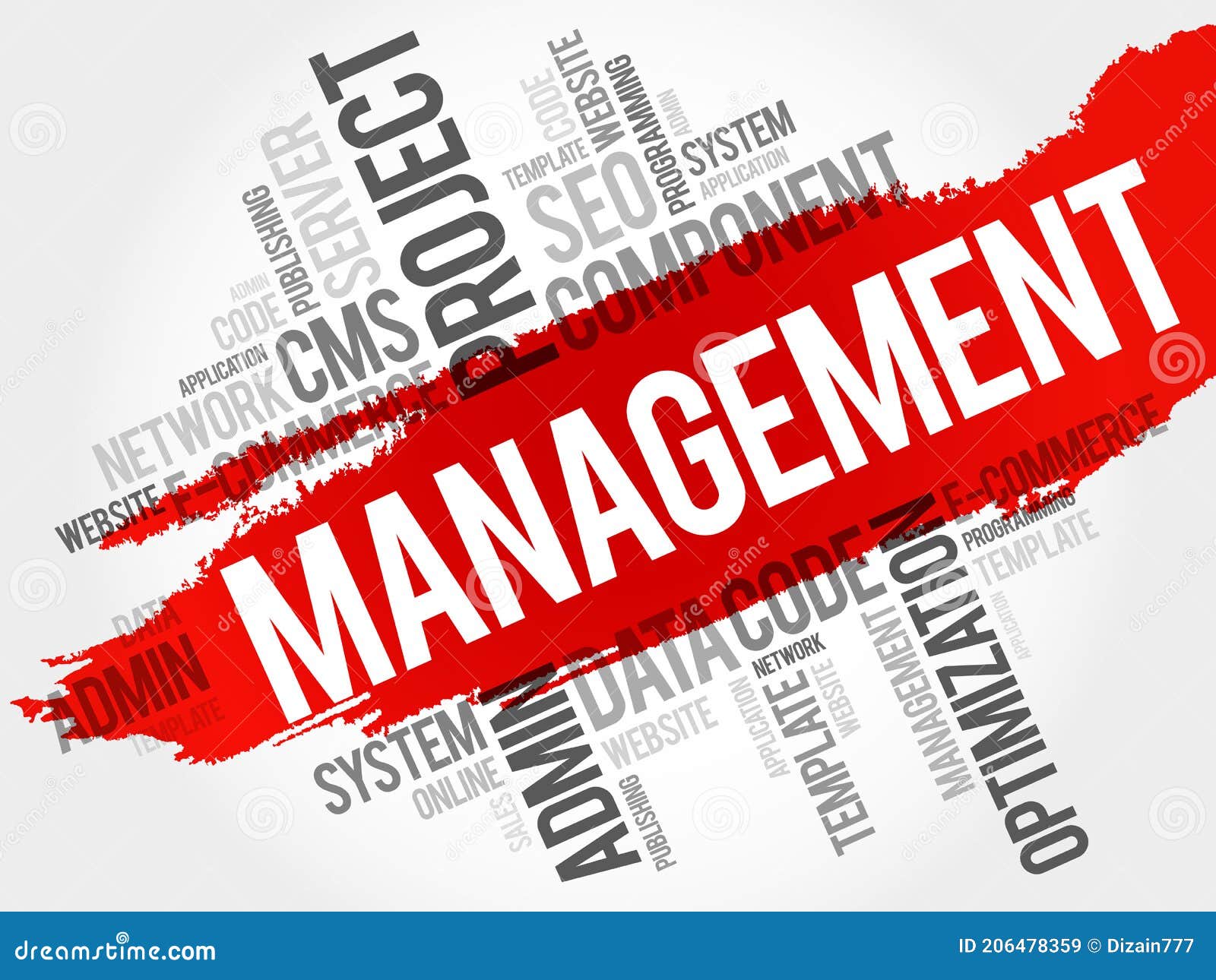 MANAGEMENT word cloud stock illustration. Illustration of approach ...