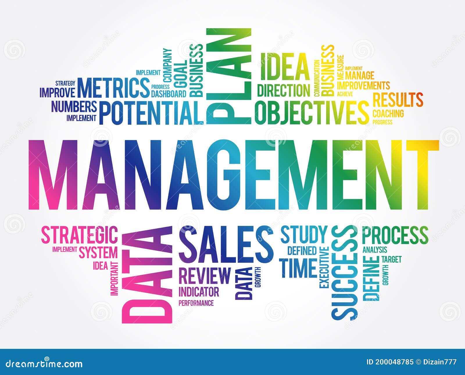 MANAGEMENT Word Cloud Collage Stock Illustration - Illustration of ...