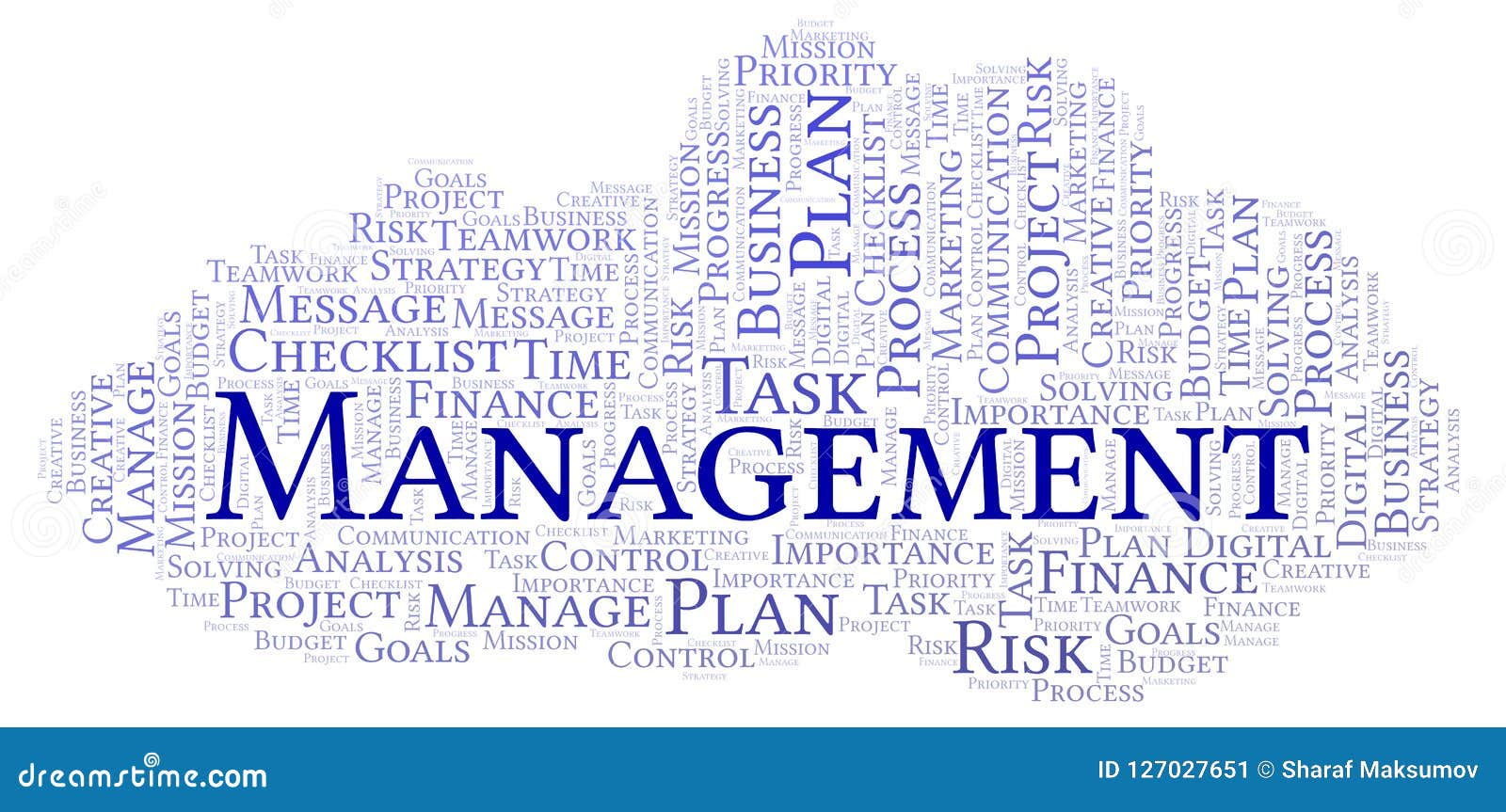 Management Word Cloud, Made with Text only. Stock Illustration ...