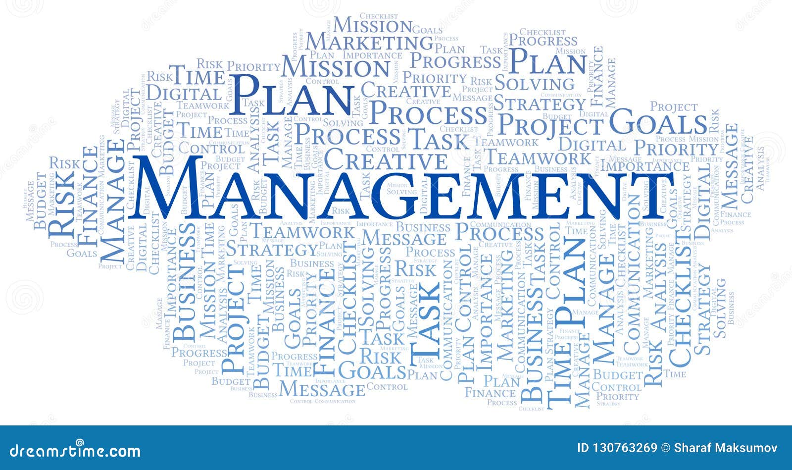 Management Word Cloud, Made with Text only. Stock Illustration ...