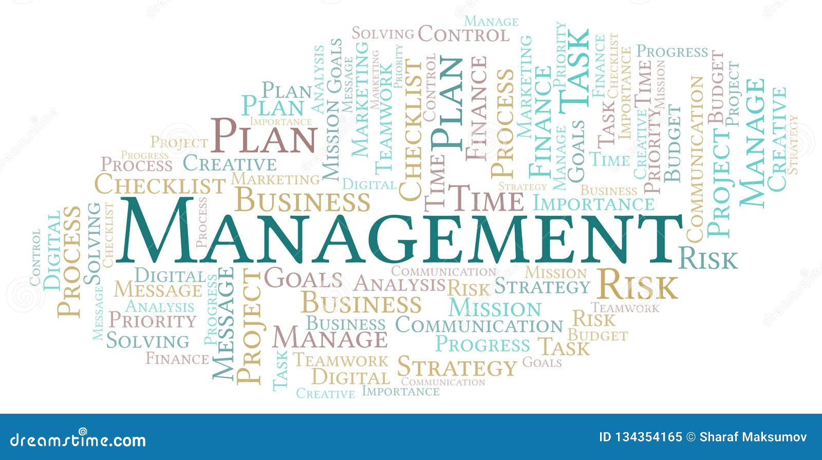 Management Word Cloud, Made with Text only Stock Illustration ...